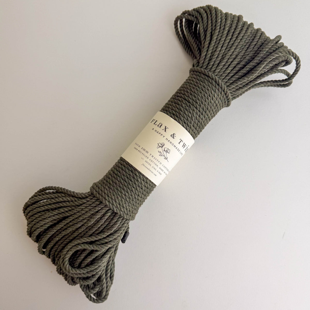 Flax & Twine 4mm Tova Twisted Cotton Rope