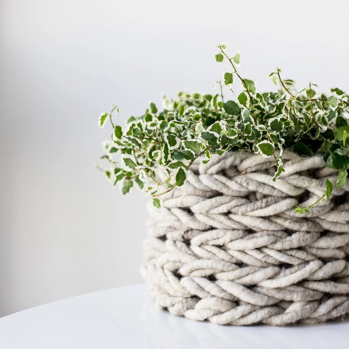 Arm Knit Chunky Basket Pattern large and small from Flax & Twine