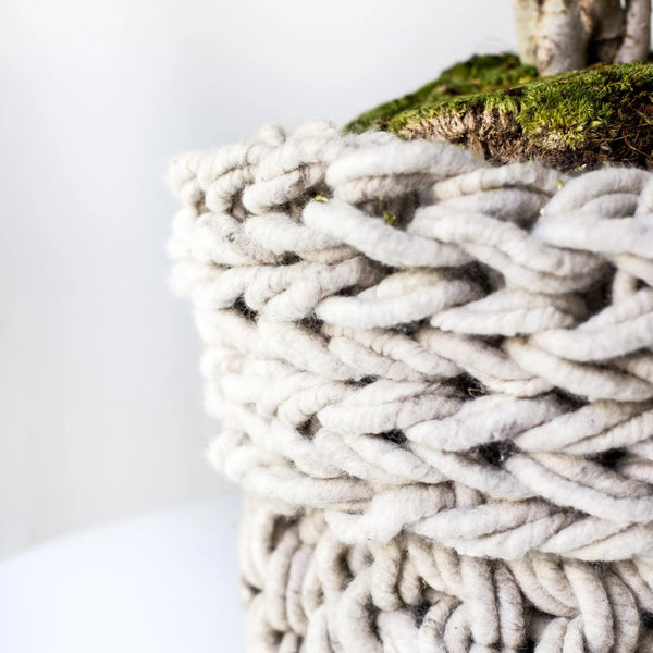 Arm Knit Chunky Basket Pattern large and small from Flax & Twine