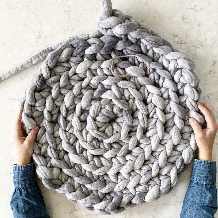 Hand Crochet Pouf Pattern & Video